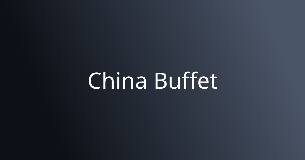 Best Chinese in Houghton Lake, MI | China Buffet | Order Online